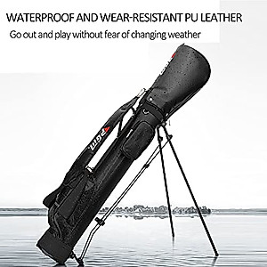 Golf Stand Bag for Men & Women,Easy to Carry & Durable Pitch Golf Bags Sunday Golf Bag Ideal for Golf Course & Travel,Lightweight and Waterproof Black (Black)