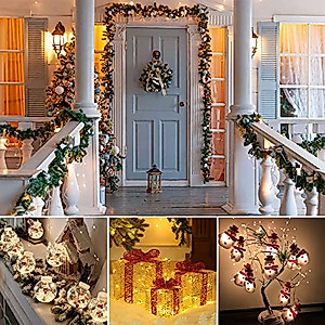 ECOWHO Christmas String Lights Outdoor, 66ft 200 LED Battery Operated Warm White Fairy Twinkle Lights Indoor with Remote, IP65 Waterproof, 8 Lighting Modes for Xmas Tree Garden Holiday Bedroom Decor