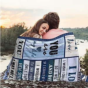Gifts for Boyfriend, Boyfriend Blanket from Girlfriend 50''x60'', Boyfriend Birthday Gift Blanket for Boyfriend Gifts Soft Cozy Flannel Throw Blanket for Boyfriend