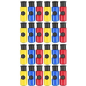Set of 24 Jumbo Bag Ties - Squeeze & Lock Design - Non Slip Grip - Features 3 Colors for More Organization! (24)
