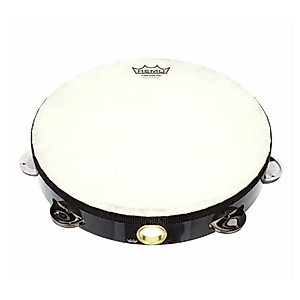 Remo Fiberskyn Tambourine - Quadura Black, 10"