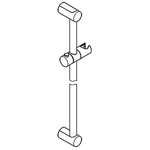 Grohe 27521000 New Tempesta Cosmopolitan 24 In. Shower-Bar, Starlight Chrome