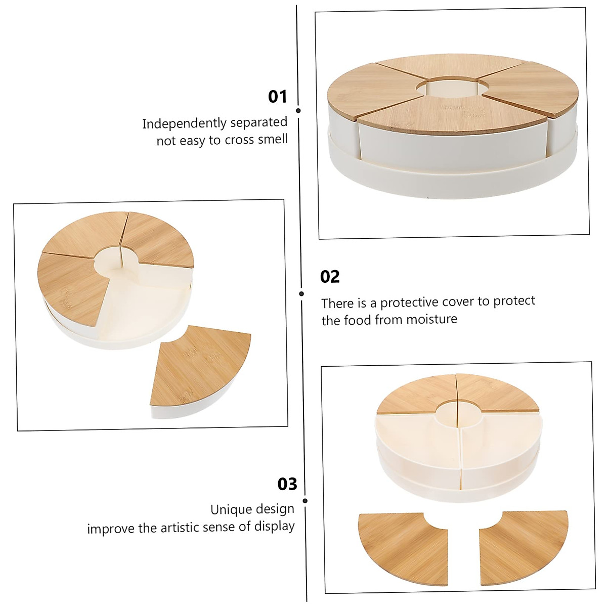 Tofficu 1 Set Office Fruit Plate Round Decorative Tray Chip Box Plastic Serving Tray Serving Plate Wrought Iron Plastic Spraying White Snack Plate Fruit Serving Tray Dried Fruit Box Food