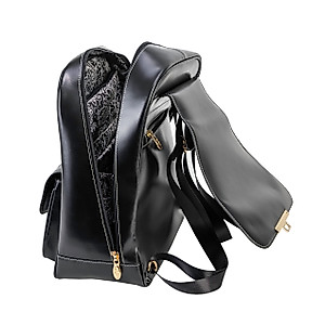 McKleinUSA Women's Leather Business Laptop Tablet Backpack, Black, Small