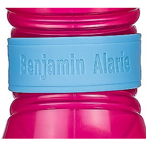 Custom Baby Bottle Labels for Daycare Blue Pink or Orange 4 Pack Sippy Cup Labels Personalized Bands