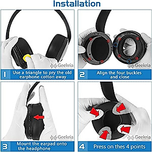 Zotech Replacement Leather Earpads Cushions for Sony Playstation 5 Pulse 3D PS5 Wireless Headphones (Black)