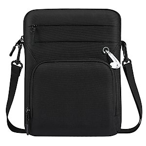 Dadanism 9-11" Tablet Sleeve Bag for iPad Air 5/4 10.9, iPad Air 11" 2024, iPad 9/8/7th 10.2, iPad 10th Gen 10.9, iPad Pro 11 M4 M2 2024-2018, Galaxy Tab A9+ S9 FE A8, with Shoulder Strap, Black