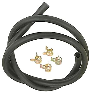 Luxuypon Fit For Hon-da Fuel Petrol Pipe Hose 6mm I/d X 9mm Od + 4 Clips Lawnmower Generator