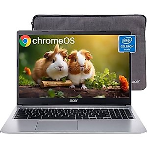 acer 2023 Newest Chromebook 315 Laptop, 15.6" HD Display, Intel Celeron N4020(Up to 2.8GHz), 4GB RAM, 64GB eMMC, Intel UHD Graphics, 12.5H Long Battery, WiFi, Bluetooth, Chrome OS