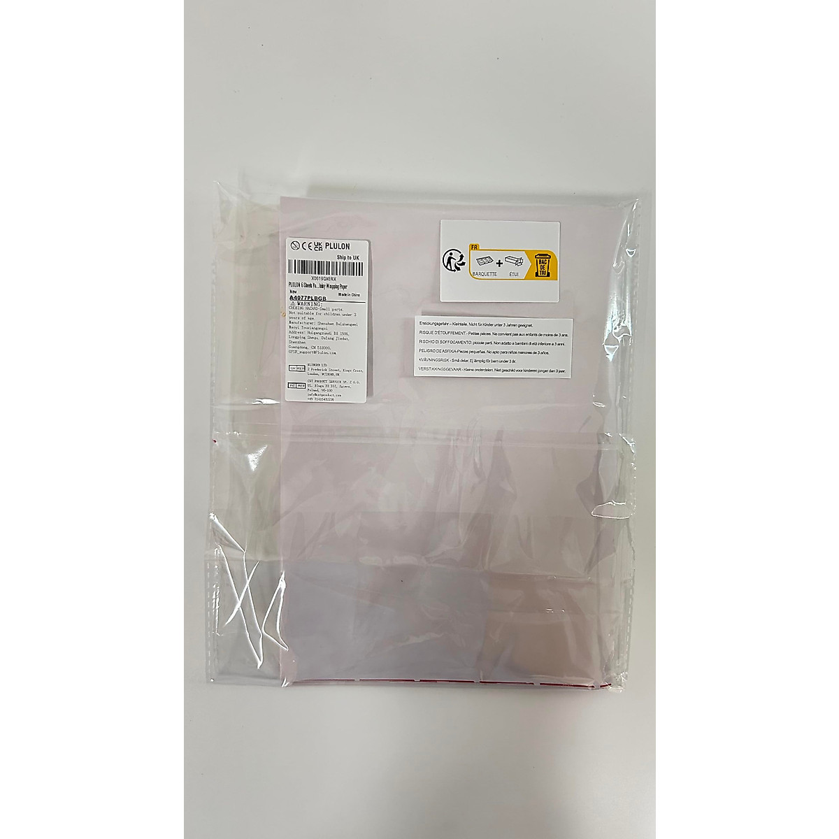 PLULON 6 Sheets Hearts Birthday Gift Wrapping Paper Colorful Gift Wrap Paper for Birthday, Baby Shower, Weddings