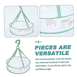 OFFSCH 1pc Clothes Basket Clothes Drying Rack Hanging mesh Drying Rack Collapsible Drying Rack for Clothes Makeup Towels Drying Basket Laundry Hanging Basket Earth Tones Polyester