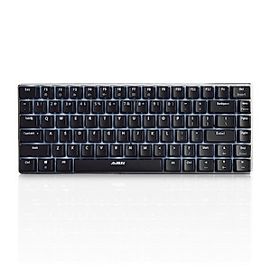 Qisan Gaming Keyboard Mechanical Wired Keyboard Blue Switch Backlight Keyboard 82-Keys Extreme Simple Design Black