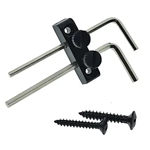 KAISH Guitar Bass Allen Key Headstock Wrench Holder for Floyd Rose Tremolo Black