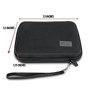USA Gear Hard Shell Calculator Case - Graphing Calculator Case with Water Resistant Exterior and Large Accessory Storage - Compatible with TI-84 Graphing Calculator, TI-83 Plus, and Casio FX-9750GII