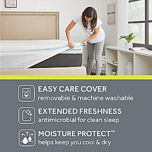 Sealy 3" SealyChill Gel Memory Foam Mattress Topper, King, White