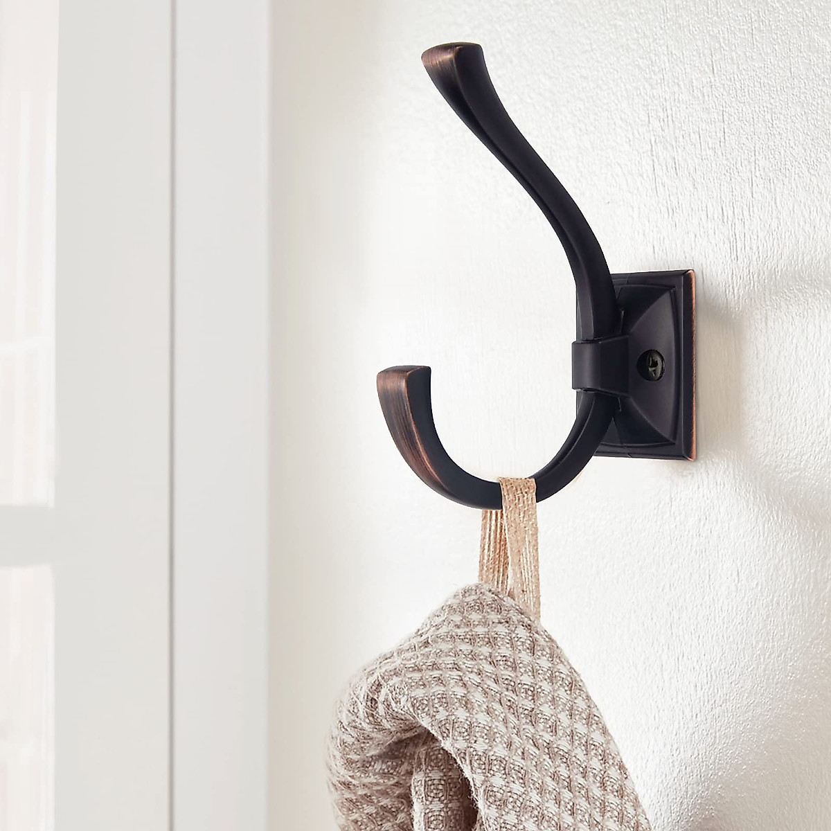 TUNNY 5 Pack Antique Design Wall Hanging Coat Hook - Oil-Rubbed Bronze Coat Hook Towel Hook Suitable for Entry Shoe Cabinet, Wardrobe Bathroom Bedroom Furniture Hardware