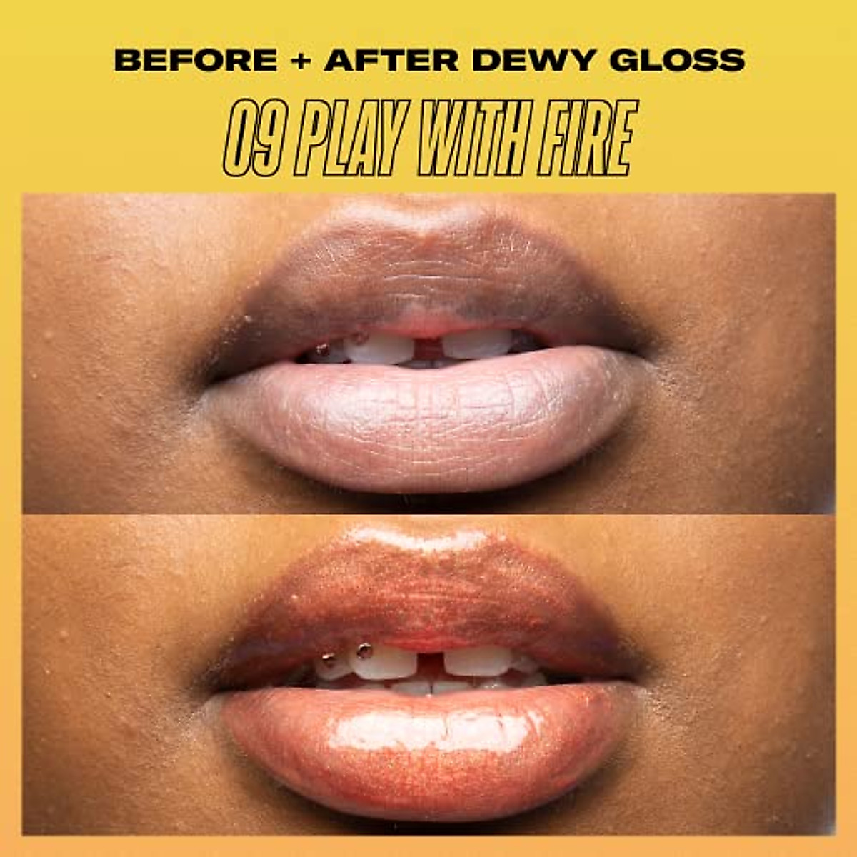 Youthforia Dewy Gloss - Hydrating and Nourishing Lip Gloss, High Shine, Lip Oil - 09 Play With Fire