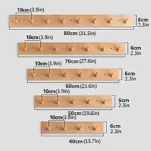 luckxuan Wall Hooks Coat Hooks Wall Mounted Coat Rack Wood European Style Hanger Heavy Duty Wall-Mounted Rack and Coat Hook Doorway Wall Coat Hook Heavy Duty Coat Hook (Size : A-7hooks)