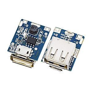 ALAMSCN 12PCS 5V 1A Boost Step Up Power Supply Module Lithium Battery Li-ion Charging Protection Board 134N3P DIY Charger LED Display USB and Micro Port