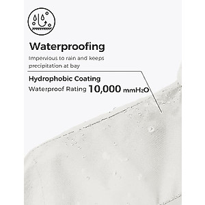 wantdo Men's 3-in-1 Winter Coat Waterproof Snow Jackets Warm Skiing Jacket with Hood White L