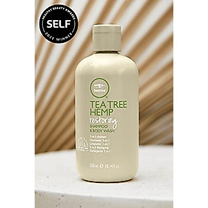 Tea Tree Hemp Restoring Shampoo & Body Wash, 2-in-1 Cleanser, For All Hair Types, 33.8 fl. oz.