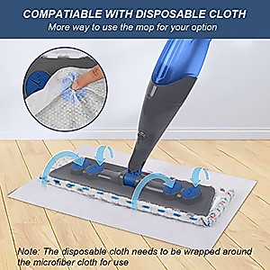 Microfiber Spray Mop for Floor Cleaning - Hardwood Floor Mop Dry Wet Dust Mop with 3 Washable Reusable Microfiber Pads 635ML Refillable Bottle, Kitchen Mop for Wood Laminate Hardwood Tile