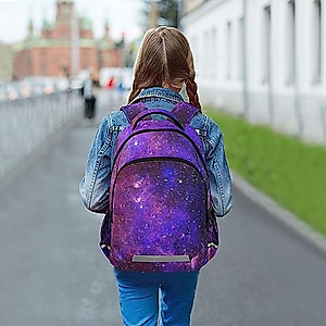 Sletend Teenage Girl’s Boy’s Backpack Middle School Student Bookbag Starry Sky Outdoor Daypack with Reflective Stripes, Large Capacity Printed Children's Backpack Student School Bag