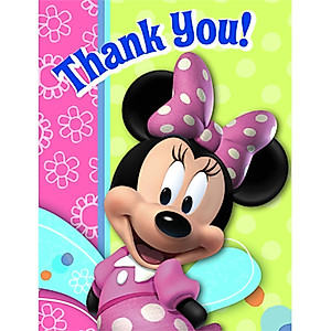 Hallmark Minnie Mouse 'Bow-Tique' Thank You Notes w/ Envelopes (8ct)