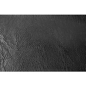 Wento Thick 1 Yard Faux Leather Fabric Soft Skin Grain PU Leather Fabric for Furniture Cover Reupholster Sofa Chairs Cushiones Vinyl Upholstery Fabric (1yard,Black)