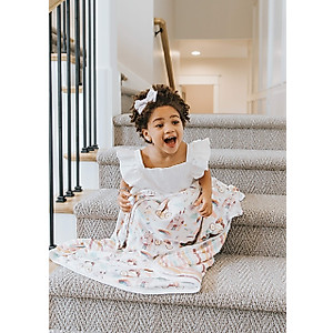 Copper Pearl Three-Layer Baby Blanket: Soft Baby Quilts for Boys and Girls | Breathable, Cozy, Toddler Blanket | Baby Quilt for Newborns | 46x46 Premium Polyester/Rayon | Enchanted