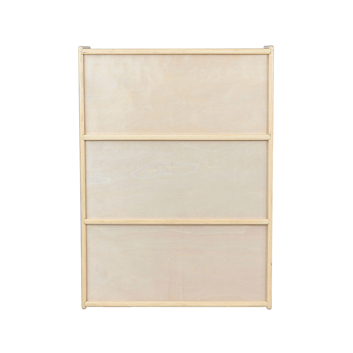 RRI Goods Child Three-Shelf Bookcase, Sturdy Birch Plywood Shelves for Daycare Storage of Books, Toys, Supplies, Smooth Natural Wood (34")