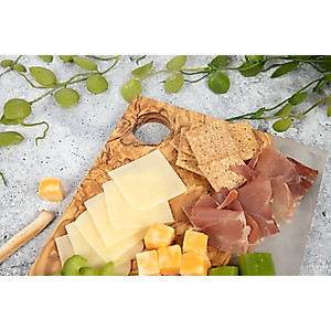 Urthwood Studios Handmade Olive Wood Charcuterie Board with Epoxy Resin, Cheese Boards & Party Serving Tray, Wooden Epoxy Serving Board, Meat Fruit Cheese Chopping and Cutting Board, Unique Gift