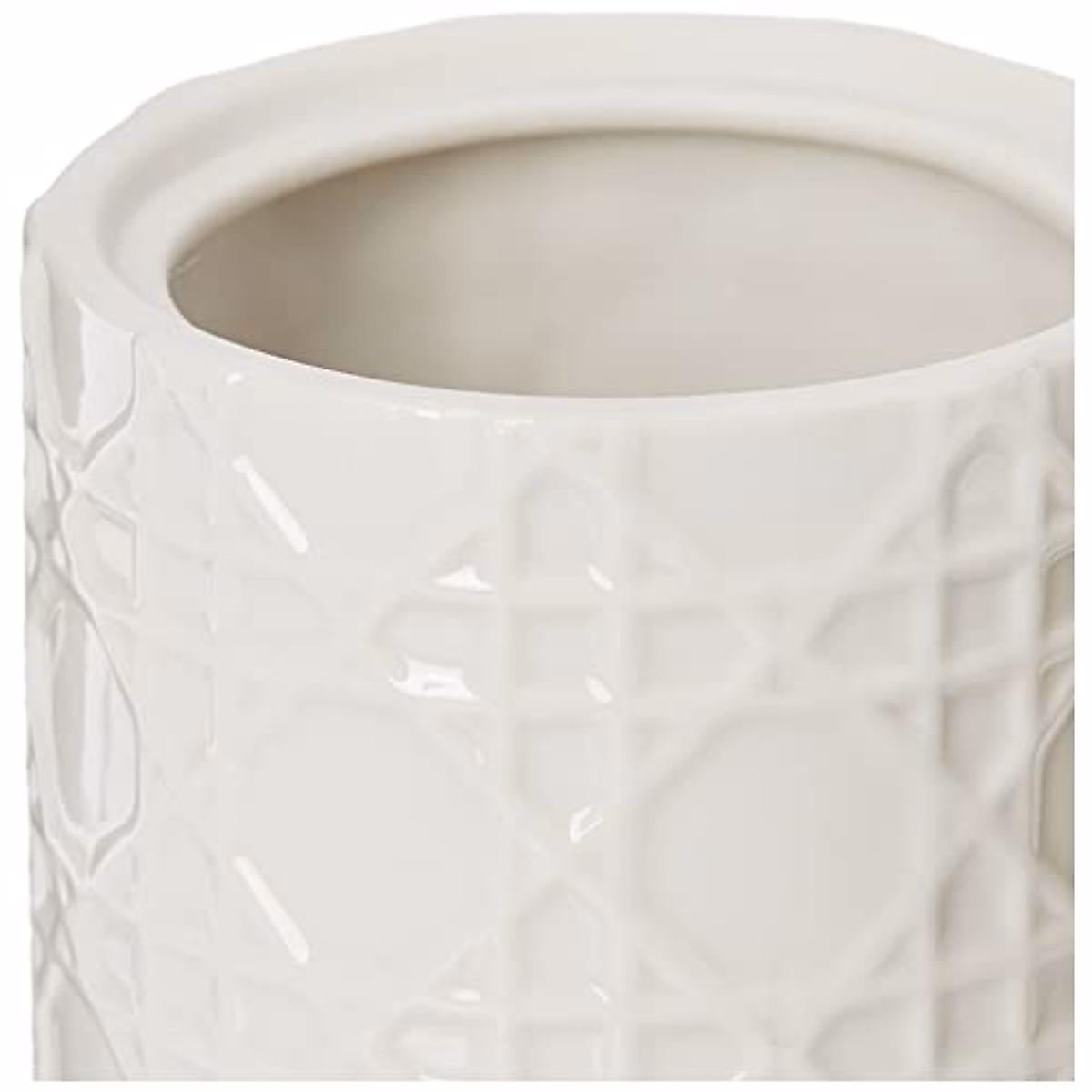 Kassatex ARN-CJ Rattan Cotton Jar , White