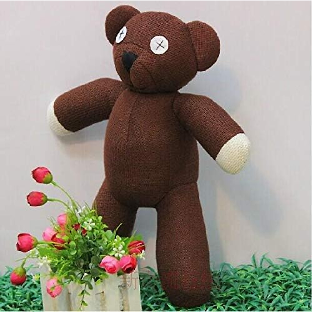 Yancos Teddy Bear Plush Figure Doll Toy Brown Stuffed Animal Teddy Bear Plushies Home Decor Gift for Kids 9”