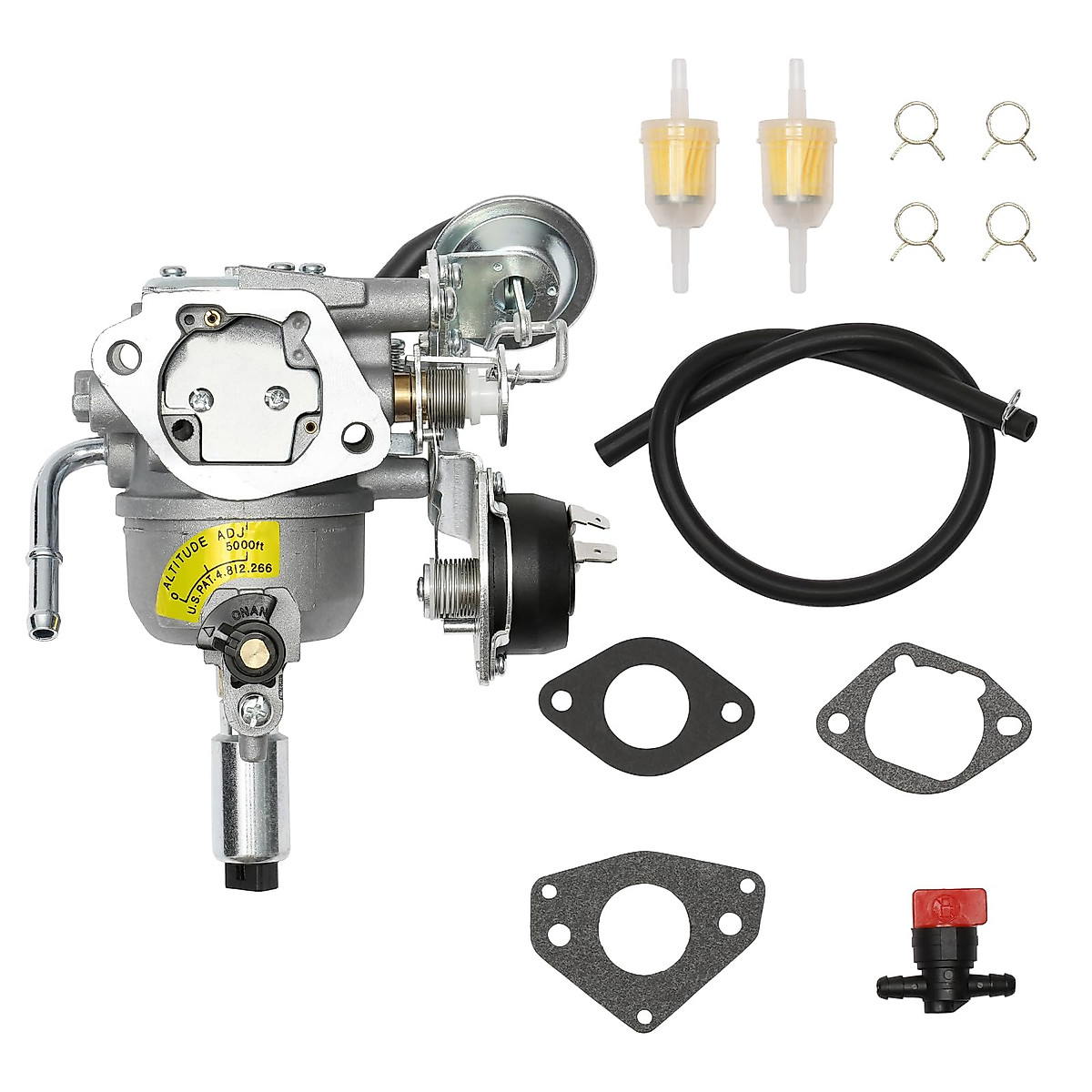 5410765 Carburetor Kit Compatible With Onan 5500 7000 Grand Marquis Gold Generator HGJAA HGJAB-901D HGJAB-900 5.5HGJAB-6755K With Mounting Gaskets Fuel Filter, Replace# 541-0765, 146-0774, 141-0983