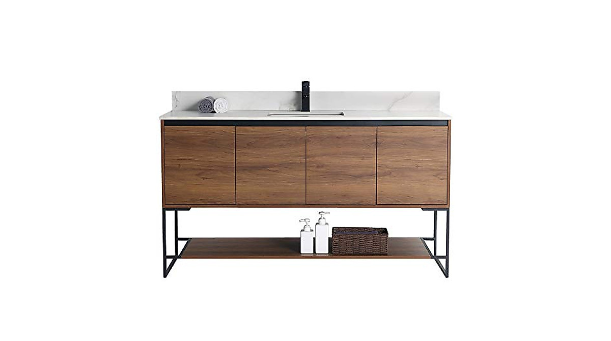 Modern 60 Inch Bathroom Vanity with Sink - Urbania Collection