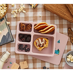 Austin Baby Co Leak-Proof Bento Lunch Box for Kids – Silicone Kids Lunch Container with 5 Leakproof Compartments – Food-Safe Materials, Sturdy, Dishwasher Safe, and BPA Free