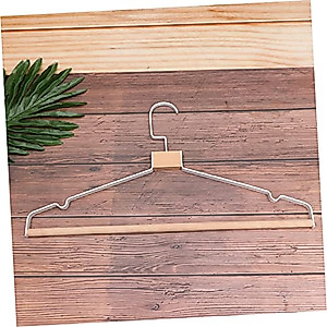 STOBAZA Duty Skirts Wood Suit Modern Slacks Hook Shop Home Organizer Skirt Saving Clothes Heavy Metal Hangers Jeans Coat Anti-Slip White Hanger Shirt Kid Wooden for Slip Rack Space