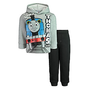 Thomas The Tank Engine Toddler Boys Fleece Pullover Hoodie & Pants Grey 3T