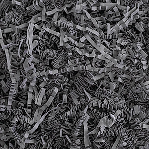 MagicWater Supply Crinkle Cut Paper Shred Filler (1 LB) for Gift Wrapping & Basket Filling - Slate Gray