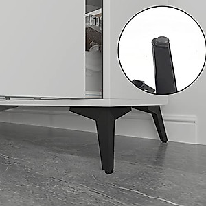 AGOTENI Shoe Cabinet with 4 Doors & 4 Tier Shelves for Entryway, Modern Shoe Storage Cabinet, Freestanding Shoe Rack Storage Organizer (55.1”W x 13.8”D x 37.4”H)