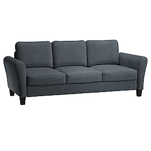 LifeStyle Solutions Watford Sofa, 78.8" W x 31.5" D x 33.9" H, Dark Grey