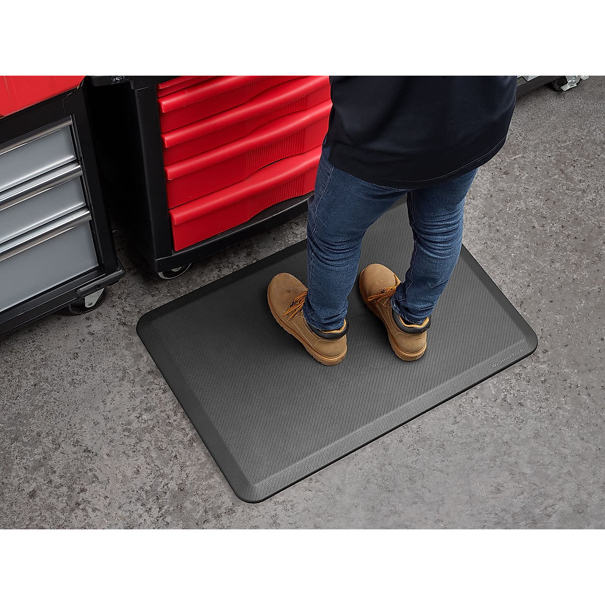 WeatherTech ComfortMat, 24 by 36 Inches Anti-Fatigue Comfort Mat, Stone Pattern, Black