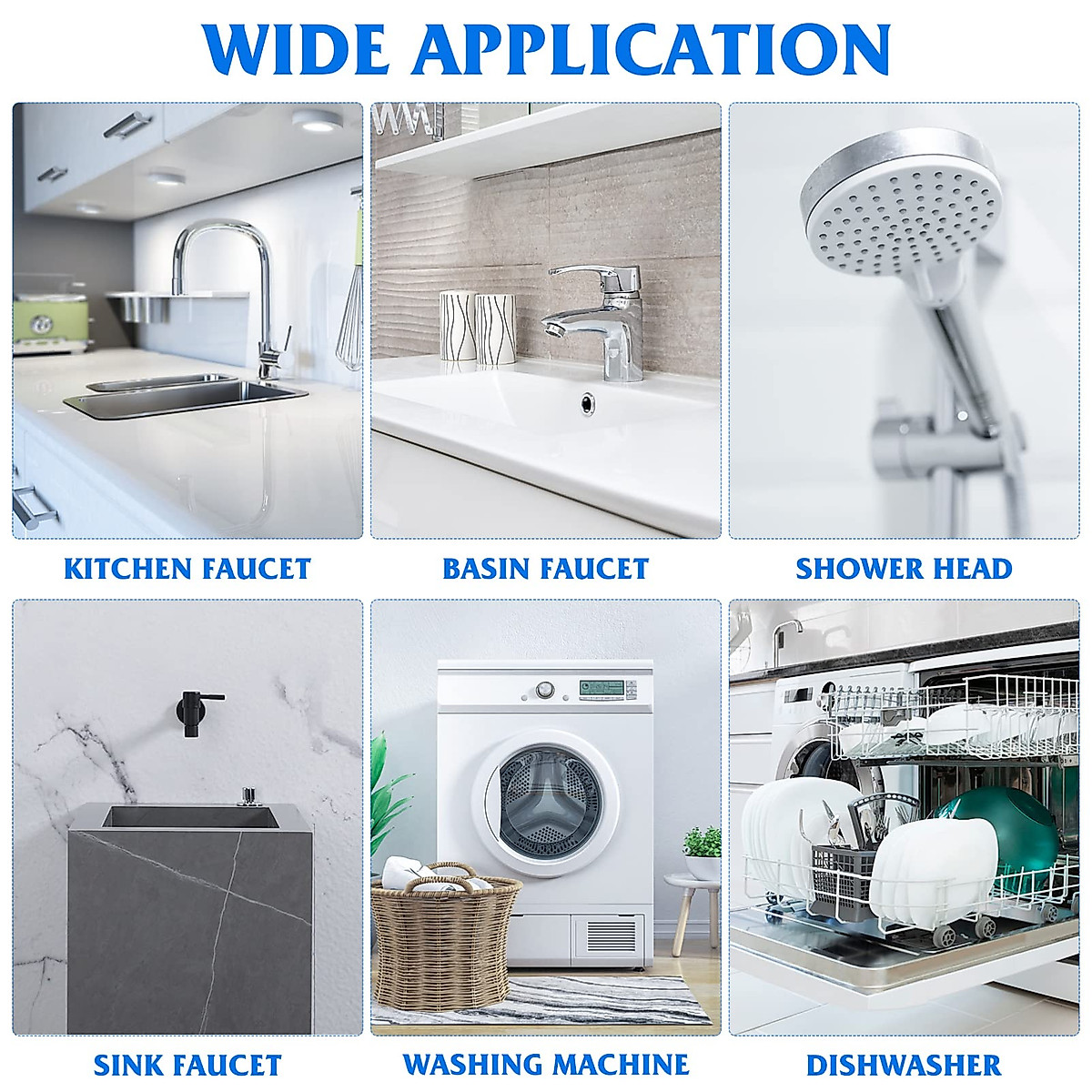 DOITOOL 2Pcs Sink Faucet Diverter Valve with Aerator and Male Threaded Adapter, Washing Machine Hose Adapter for Sink Faucet, Sink Faucet Connector for Water Diversion