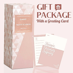 Onebttl Cheer Coach Gifts For Women, Her, Female - Cheer Coach - 20oz/590ml Stainless Steel Skinny Insulated Tumbler with Straw, Lid - Gift for Cheerleading or Cheerleader Coachs - (Rose gold)