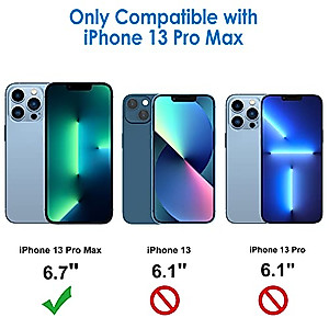 JETech Screen Protector for iPhone 13 Pro Max 6.7-Inch with Camera Lens Protector, Easy-Installation Tool, Tempered Glass Film, 2-Pack Each