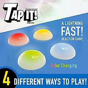 Fotorama Tap It Wireless Ultra High-Tech Pod , 4 Fun Games in One, Develop Hand-Eye Coordination, Agility, and Memory, Up to 8 Players, for Ages 6 and Up , White