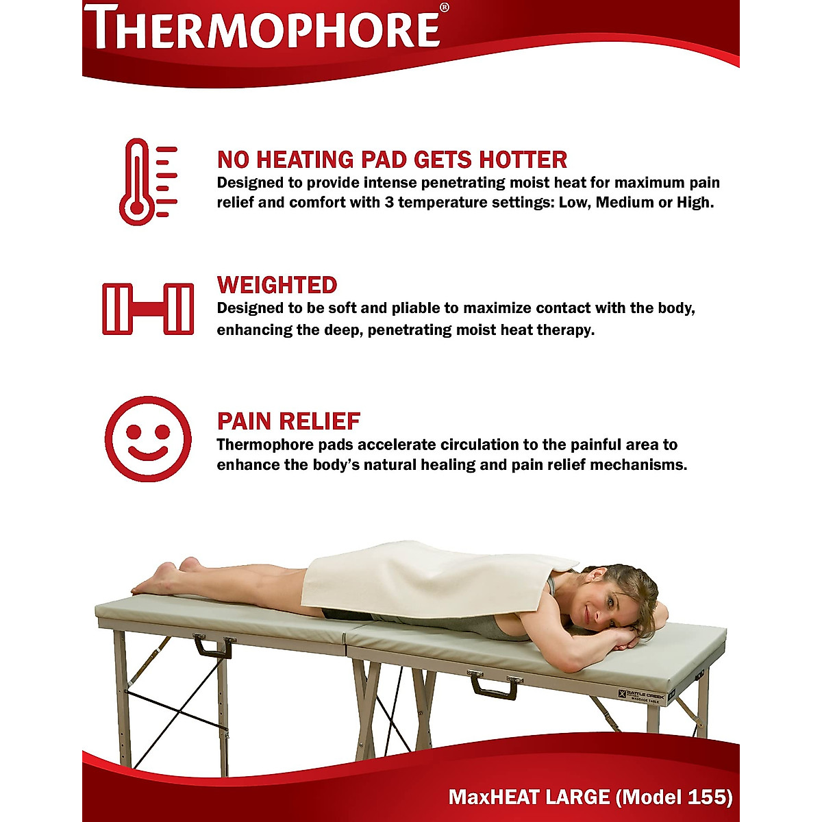 Thermophore MaxHEAT Automatic Moist Heat Pack, Large, Model #155