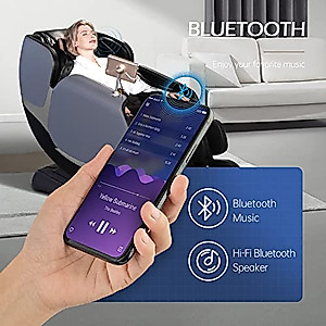 Real Relax Massage Chair, Full Body Zero Gravity Massage Chair with Dual-core S Track LCD Remote Bluetooth Heating, Favor-04 ADV