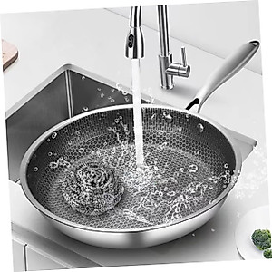 Mikinona Full Screen Omelette Pan Honeycomb Skillet Pan Seafood Pan Nonstick Stir Fry Pan Egg Frying Pan Induction Pan Barbecue Griddle Pans for Cooking Woks Pan Cooking Pan Stainless Steel